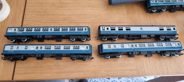 OO 4X HORNBY coaches Rake Mk1 Mk2 BR Blue Grey set 02 £25.00 - PicClick UK
