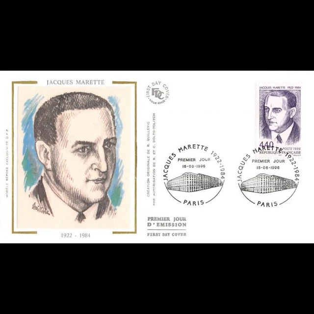 FDC SOIE - Jacques MARETTE, oblit Paris 15/6/96 EUR 1,50 - PicClick FR