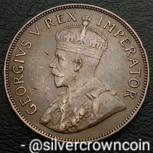 AFRICA SOUTH 🇬🇧 1 Penny 1934. KM#14.3. One Cent coin. Sailing Ship ...