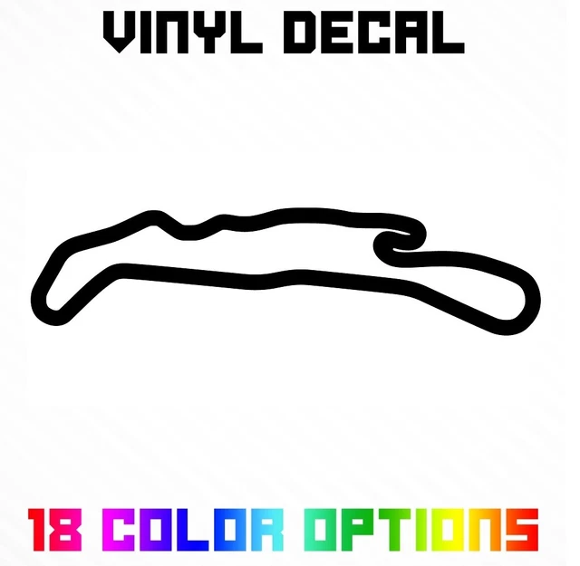 PACIFIC RACEWAYS TRACK Decal | Race Outline Sticker Helmet $3.00 ...