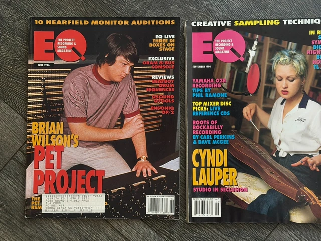 EQ MAGAZINE 1996 Lot Cyndi Lauper Recording Studio Pro Audio Mixing ...