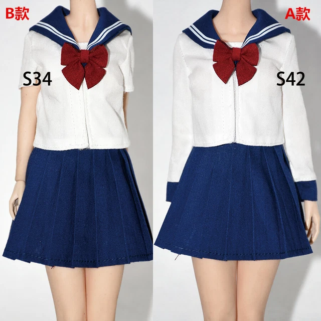 1/6 SCALE FEMALE Soldier School Uniform Model for 12" Tbleague Phicen ...