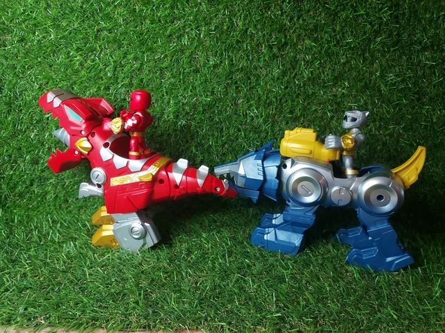 POWER RANGERS WILD force Imaginext Silver Figure Wolf Zord T Rex ...