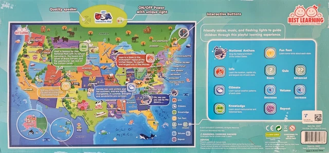 BEST LEARNING I-POSTER My USA Interactive Map $27.99 - PicClick CA