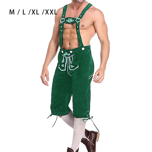 MENS COSTUME GERMAN Beer Bavarian Guy Costume Lederhosen Holiday £23.17 ...