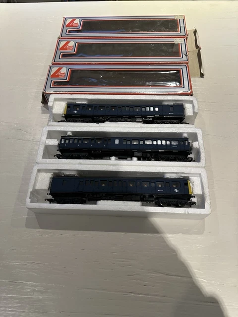 3 LIMA BRITISH Rail Carriages OO Gauge - dark blue £47.50 - PicClick UK