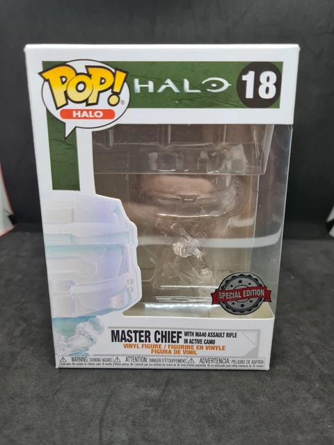 NEW FUNKO POP Halo Master Chief with MA40 Assault Rifle in Active Camo ...