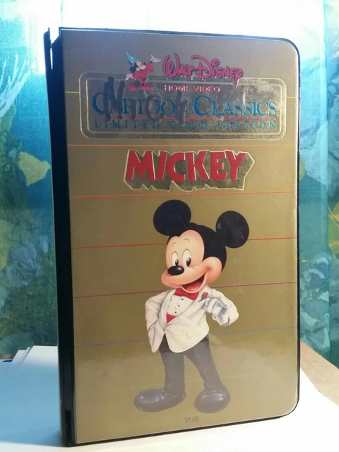 DISNEY CARTOON CLASSICS GOLD VHS VIDEO TAPE Ed. Mickey *broken case ...