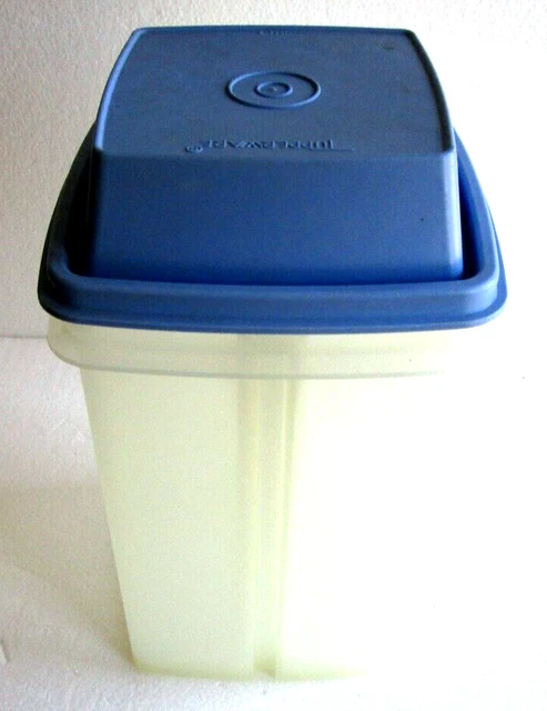 VINTAGE TUPPERWARE LARGE Pickle Keeper Container Blue Lid 3 Piece 1560 ...