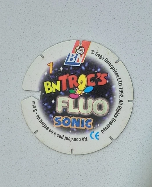 POG VOLANT SONIC 1 BN TROC'S Pogs Kini Kinis Slammers Caps Flip Tazos ...