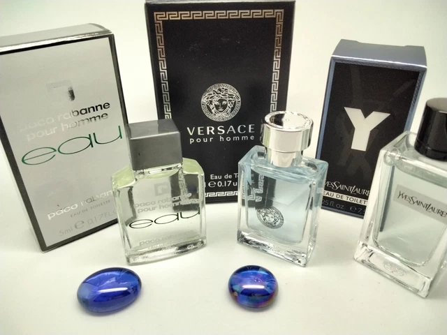 PACO RABANNE~VERSACE~YVES SAINT LAURENT Men MINI Miniature PERFUME ...