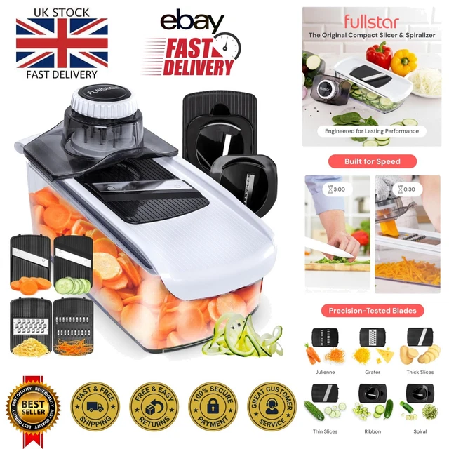 KITCHEN MANDOLINE SLICER - 6 Interchangeable Blades for Effortless Food ...
