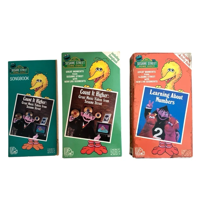 SESAME STREET VHS lot Count It Higher & Learning About Numbers Tape w ...