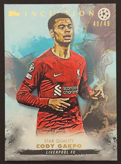 TOPPS UEFA CLUB Completions Inception 2023 Cody Gakpo /49 Liverpool EUR ...