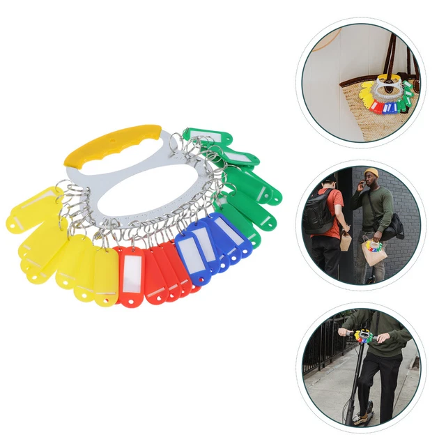 KEY DISK PLASTIC Office Colorful Identifying Tags Ring Manager £9.98 ...