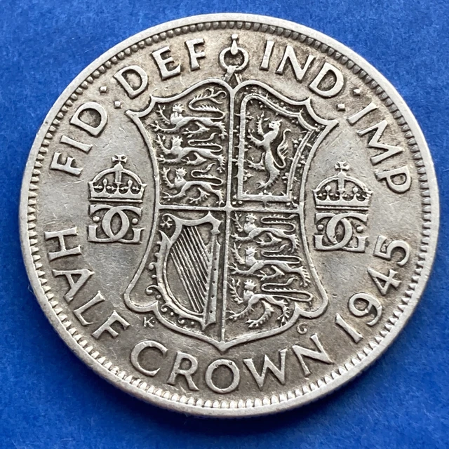 1945 SILVER (0.5) Half Crown Coin ~ King George V1 £4.99 - PicClick UK
