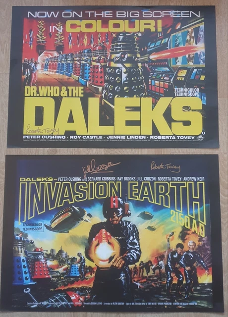 DOCTOR WHO DALEKS Movie A3 Posters Signed By Roberta Tovey & Jill ...
