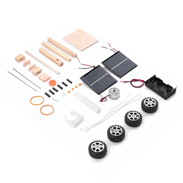 WOODEN DIY SOLAR Remote Control Racing Car Model Student Science ...