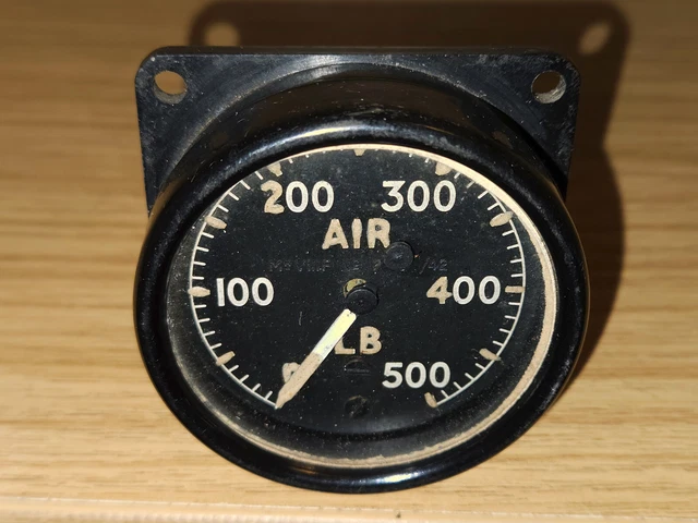 WW2 WWII RAF 1940's 500LB Air Pressure Gauge Mk8F Aircraft Instrument ...