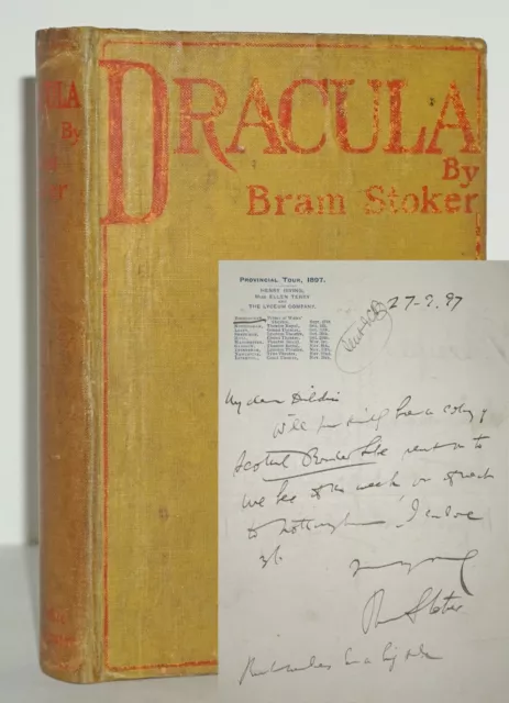 Dracula~ 1st 1st 1st 1897 Edition ~ Bram Stoker W Autographed Signed
