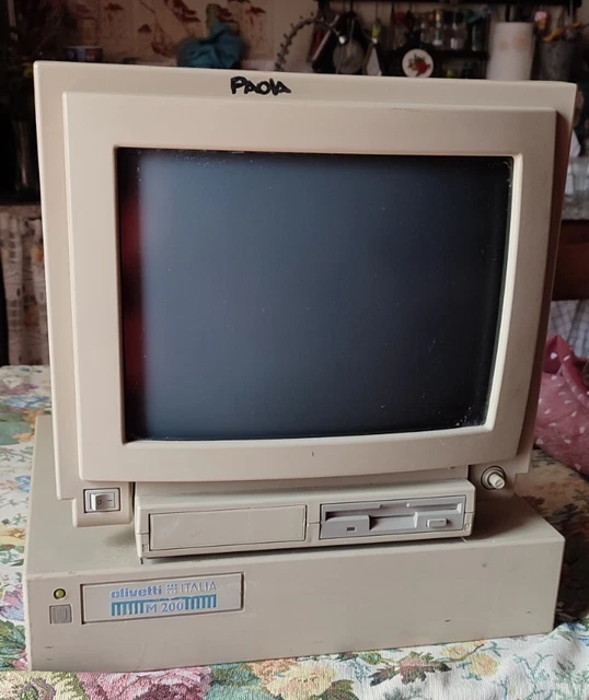 RETROCOMPUTER VINTAGE OLIVETTI M200 Computer Retropc Dos Bu 200 X Italy ...