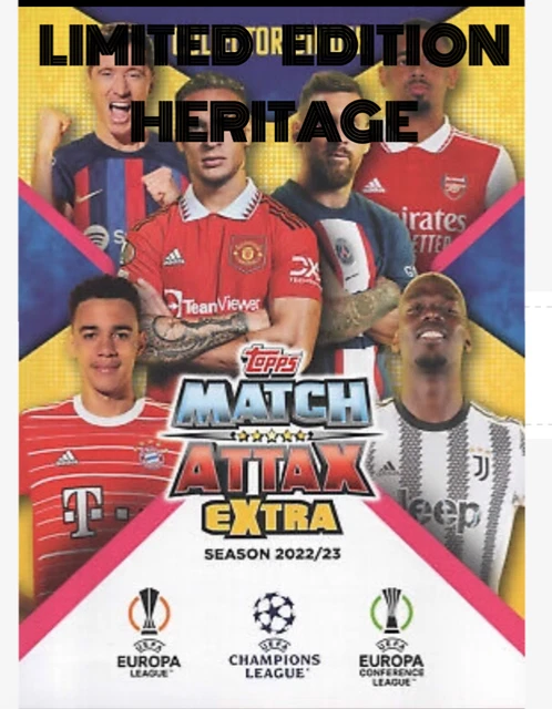 LIMITED EDITION & Heritage cards Match Attax Extra 2022/2023 Topps 22/ ...