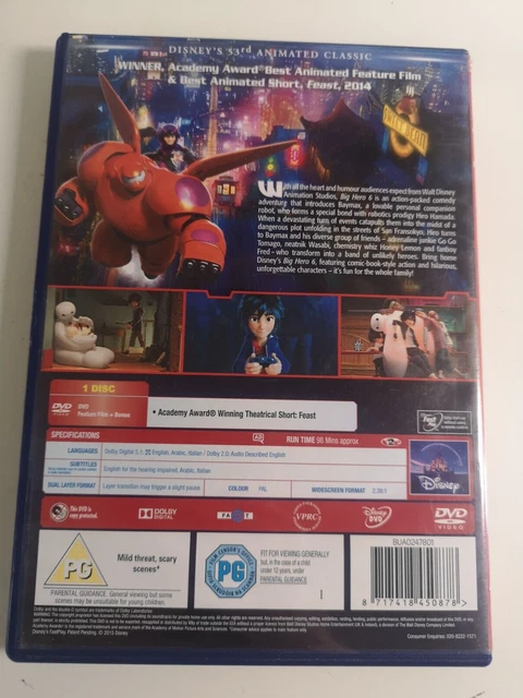WALL.E & BIG HERO 6 Disney Animated DVD Movie Bundle £5.30 - PicClick UK