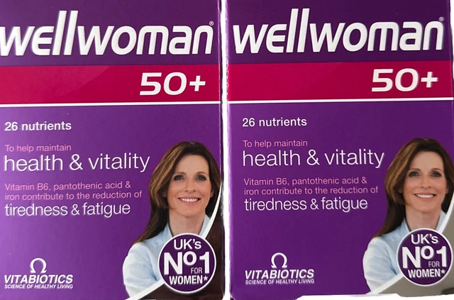 2 X VITABIOTICS Wellwoman 50+ Plus Advanced Vitamin Mineral Supplement ...