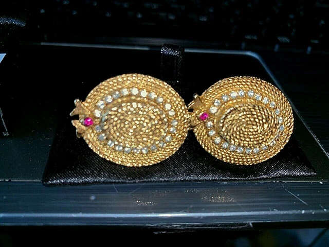 VINTAGE BSK MY Fair Lady Eliza Doolittle's Straw Hat Cuff Links ...