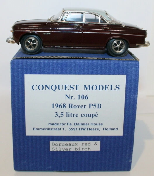 CONQUEST 1/43 SCALE #106 - 1968 Rover P5B 3.5Ltr Coupe Bordeaux Red ...