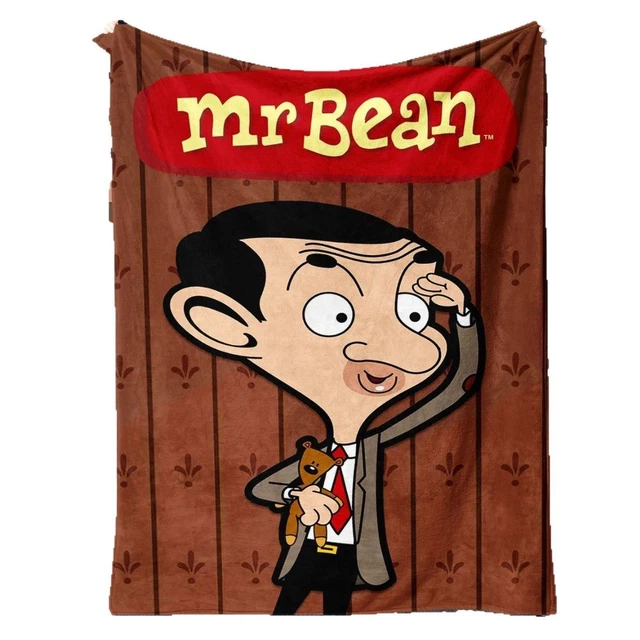 MR. BEAN FLANNEL Blanket Adults Kids Napping Soft Warm Sofa Throw Over ...