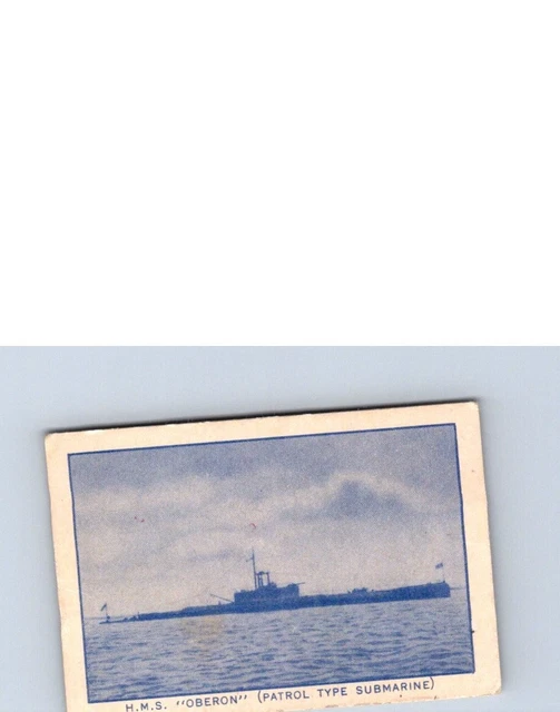 VINTAGE 1942 BRITISH Consols Warship Playing Card#27 Hms Oberon No35 $6 ...