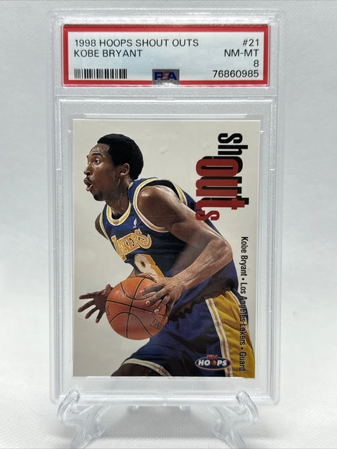 1998 KOBE BRYANT Los Angeles Lakers Hoops Shout Outs PSA 8 propre EUR 0 ...