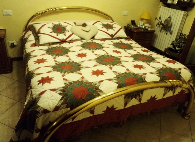 LETTO MATRIMONIALE IN ottone "nodo d'amore di Lipparini con rete e ...