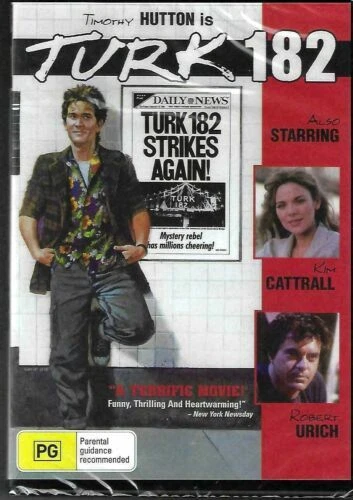 TURK 182 DVD Timothy Hutton Kim Cattrall New and Sealed Australian ...