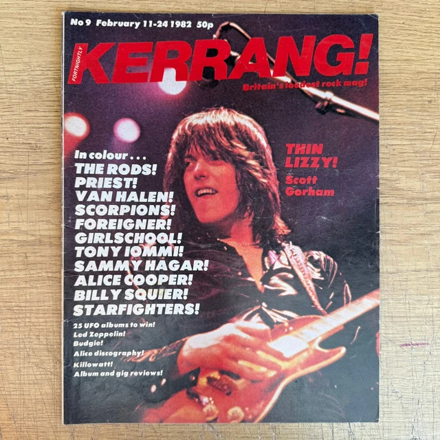 KERRANG MAGAZINE ISSUE 9 Thin Lizzy Scott Gorham Judas Priest Van Halen ...