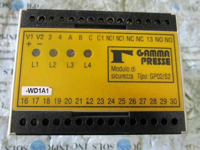 GAMMA PRESSA GP02/S2 Modulo relè di sicurezza 24VDC 1500VA 250VAC ...