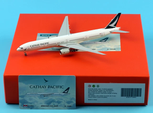 JC WINGS 1:400 Cathay Pacific Plane Boeing 777-300 Diecast Aircraft ...