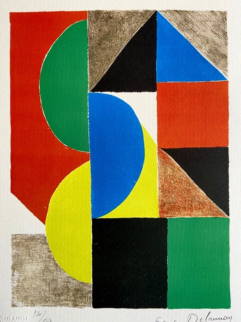 SONIA DELAUNAY CHROMOLITHOGRAPHIE 1978 (Pollock Matisse Mondrian Klee ...