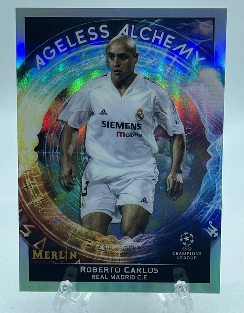 ROBERTO CARLOS 2021-22 Merlin Chrome UEFA Ageless Alchemy Real Madrid ...