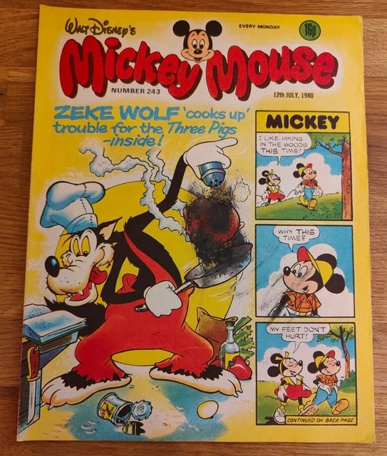 COMIC - UK Bronze Age Walt Disney's Mickey Mouse No #243 12th July 1980 ...