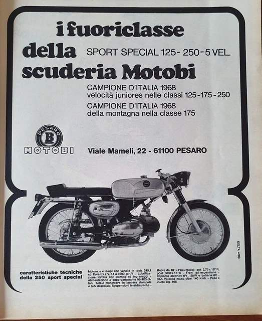 MOTO MOTOBI - Vecchia Pubblicita' Advert - Mab3 EUR 7,00 - PicClick FR