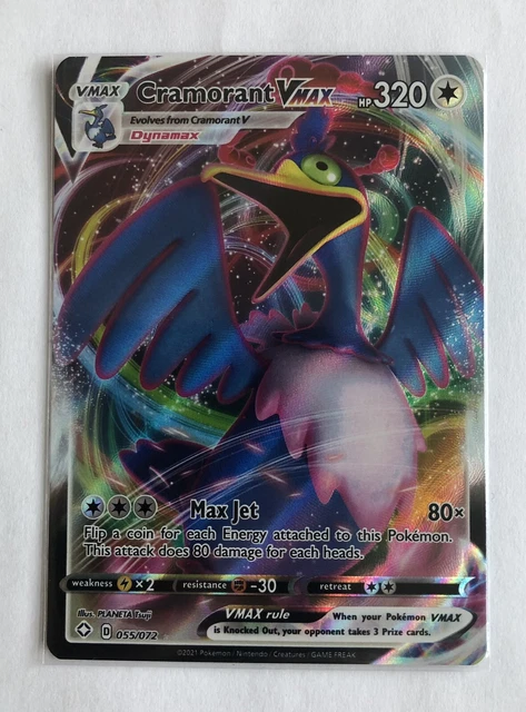 POKEMON TCG CARD - Cramorant VMAX 55/72 - Ultra Rare Full Art - NM - 1 ...