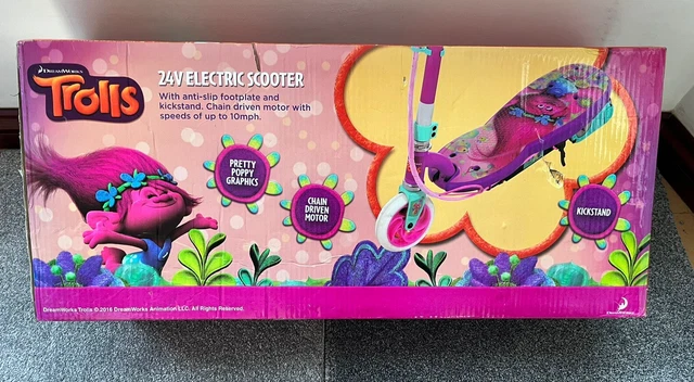 TROLLS 24V ELECTRIC Scooter - Official Trolls Licensed item **BRAND NEW ...