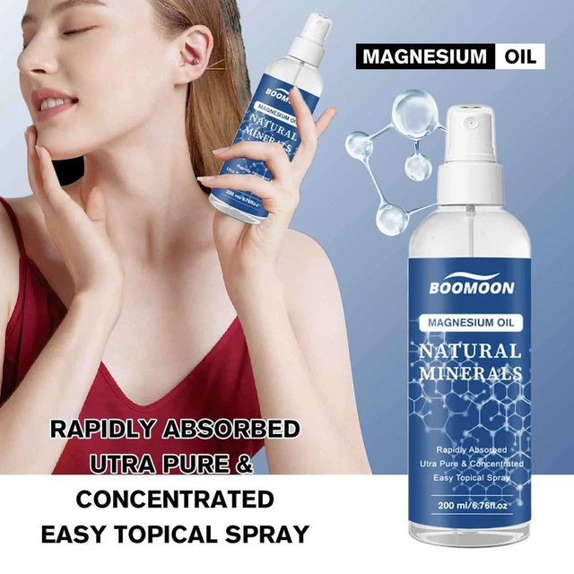 PURE MAGNESIUM OIL Spray-100% Pure&Natural Magnesium Oil Spray, Non-GMO ...