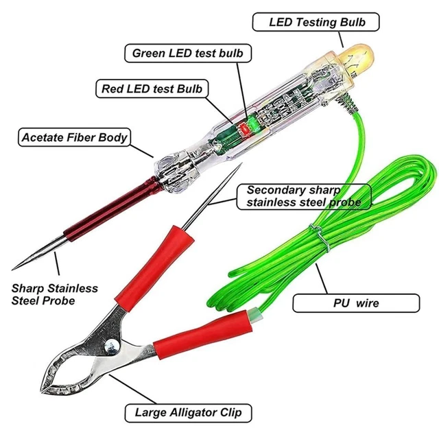 TOOL ELECTRIC PEN Circuit Tester DC Probe Light Automotive LED Circuit ...