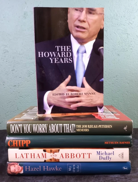 5 AUSTRALIAN POLITICAL Biographies Book Bundle. Howard Chipp Hawke Joe ...