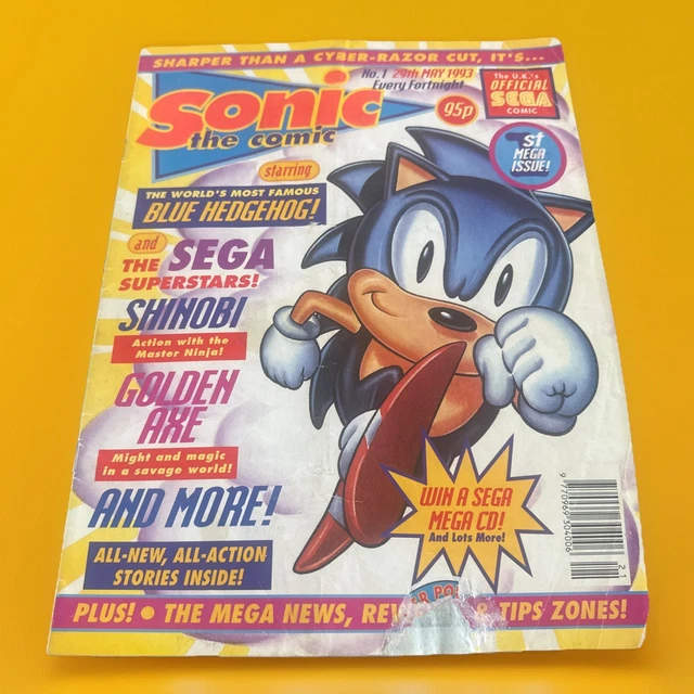 SONIC THE COMIC FLEETWAY UK - 1993 issue No.1 Sonic The hedgehog. £11. ...