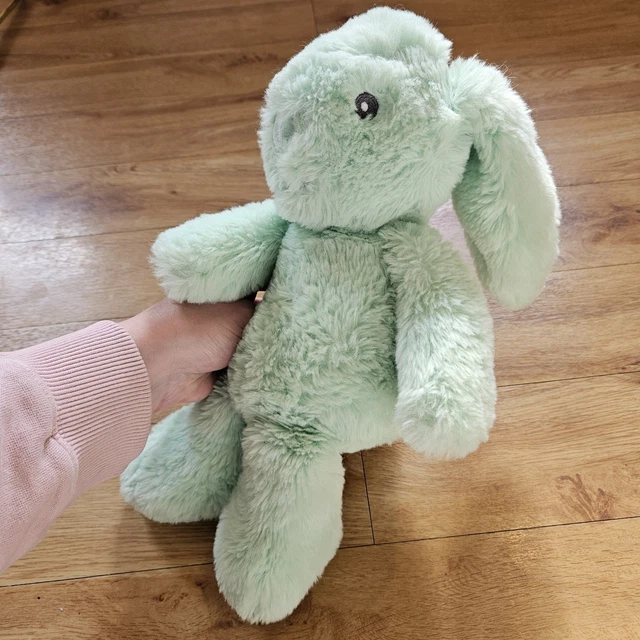 MORRISONS BUNNY RABBIT Green Soft Toy Plush Comforter Soother Lapin ...