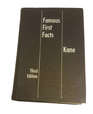 PREOWNED 1963 BOOK, "Famous First Facts" 3rd Edition by Joseph Nathan ...